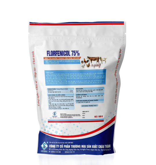 Thuốc Kháng Sinh Cho Thú Y Nhiễm Trùng Tiêu Hoá | FLORFENICOL 75% 1KG
